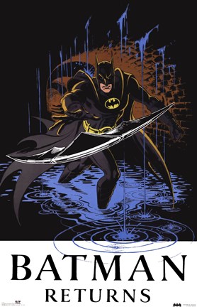 Batman Returns Comic Throwing Blade Wholesale Art Print at Lieberman's