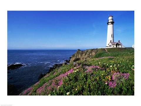 View of the Pigeon Point Lighthouse, Pigeon Point Light Station State ...
