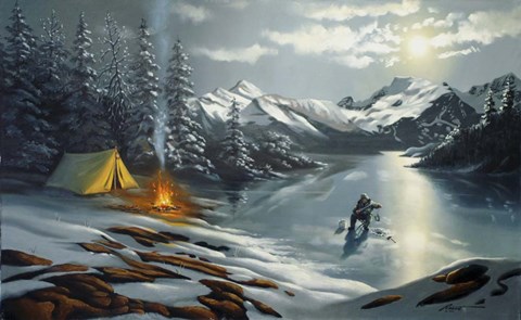 Ice Fishing Wholesale Art Print at Lieberman's
